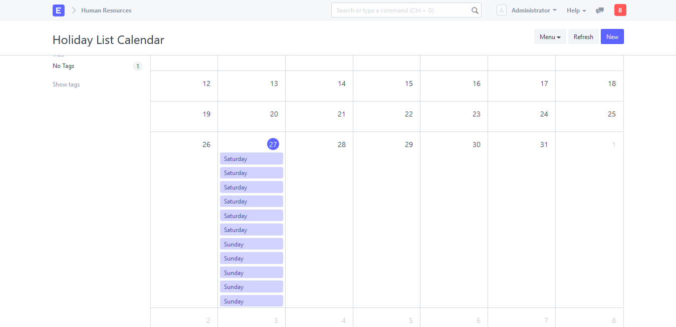 Holiday List Calendar View · Issue #17463 · frappe/erpnext · GitHub
