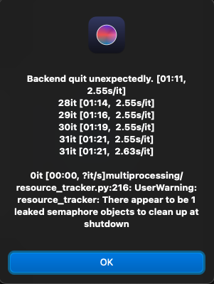 Backend quit unexpectedly · Issue #457 · divamgupta/diffusionbee-stable-diffusion-ui · GitHub