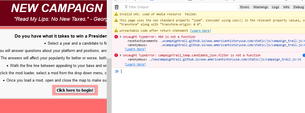 MD5 is not a function error - bricks page interactivity · Issue #149 · newcampaigntrail ...