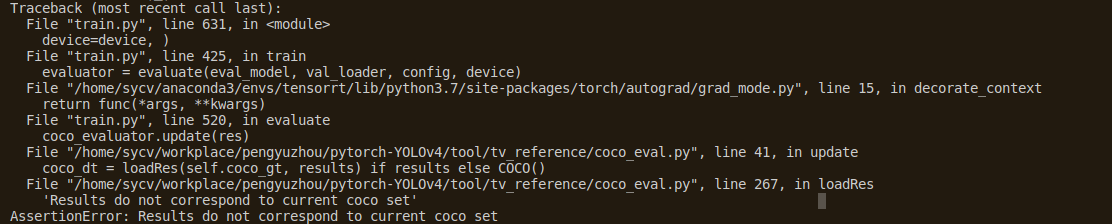 AssertionError: results do not correspond to current coco set · Issue #219 · Tianxiaomo/pytorch ...