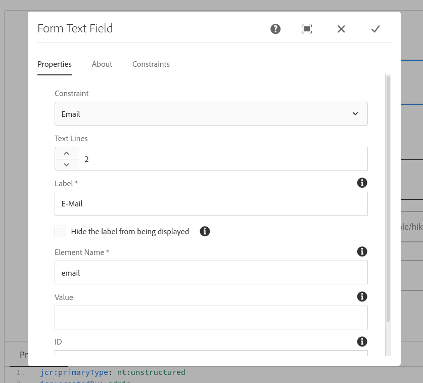 [Form Text] "Text Lines" is visible, regardless of the chosen Constraint · Issue #1257 · adobe ...