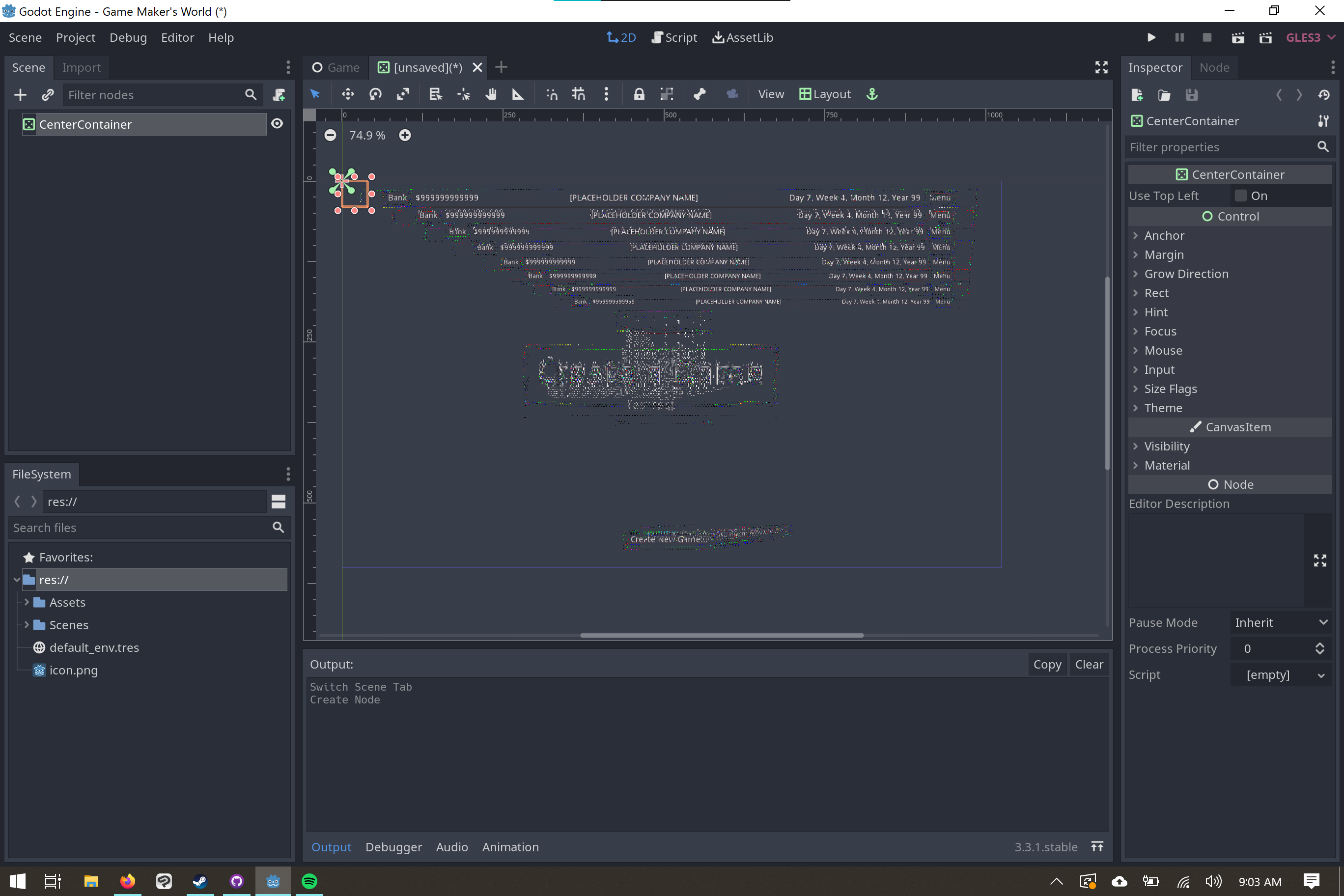 Graphical errors on editor when erasing nodes and switching between scenes on Intel graphics ...