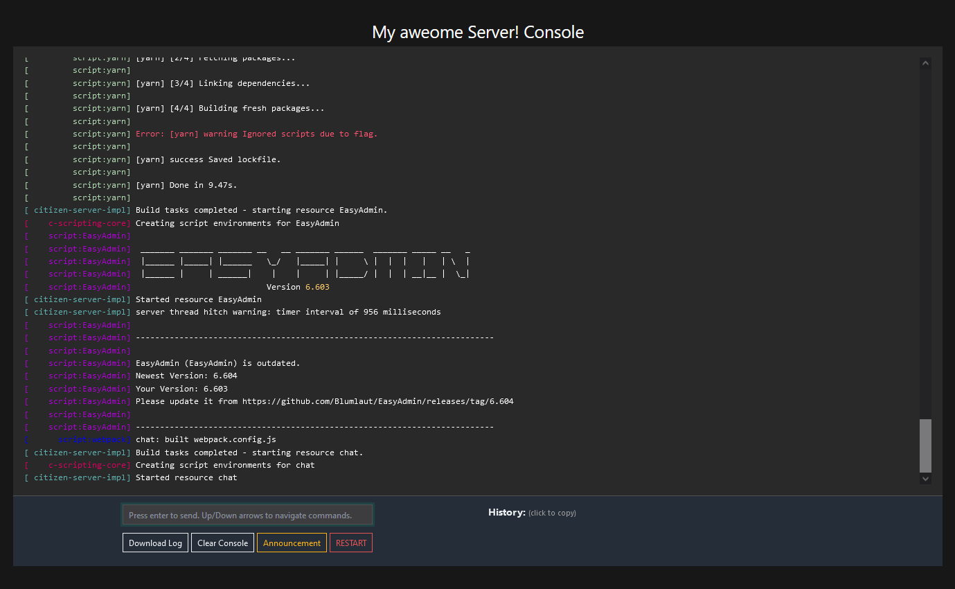 Sup riorit Correspondant Approbation Fivem Console Enrichissement En