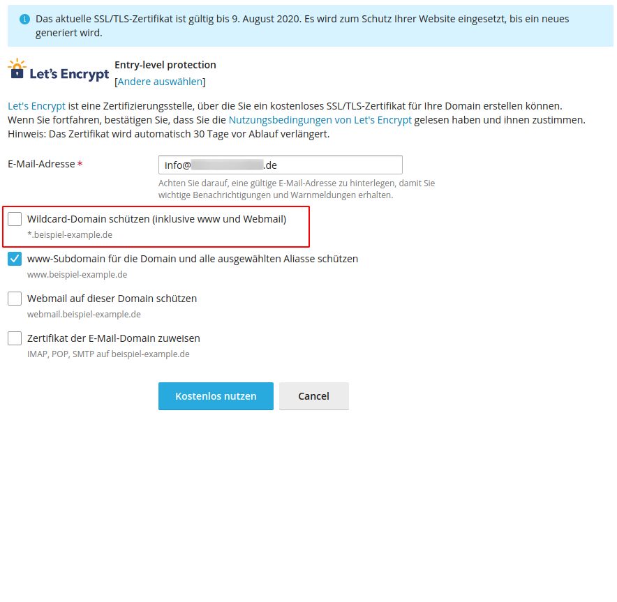 Webspace: Create SSL certificate | ZAP-Hosting Docs
