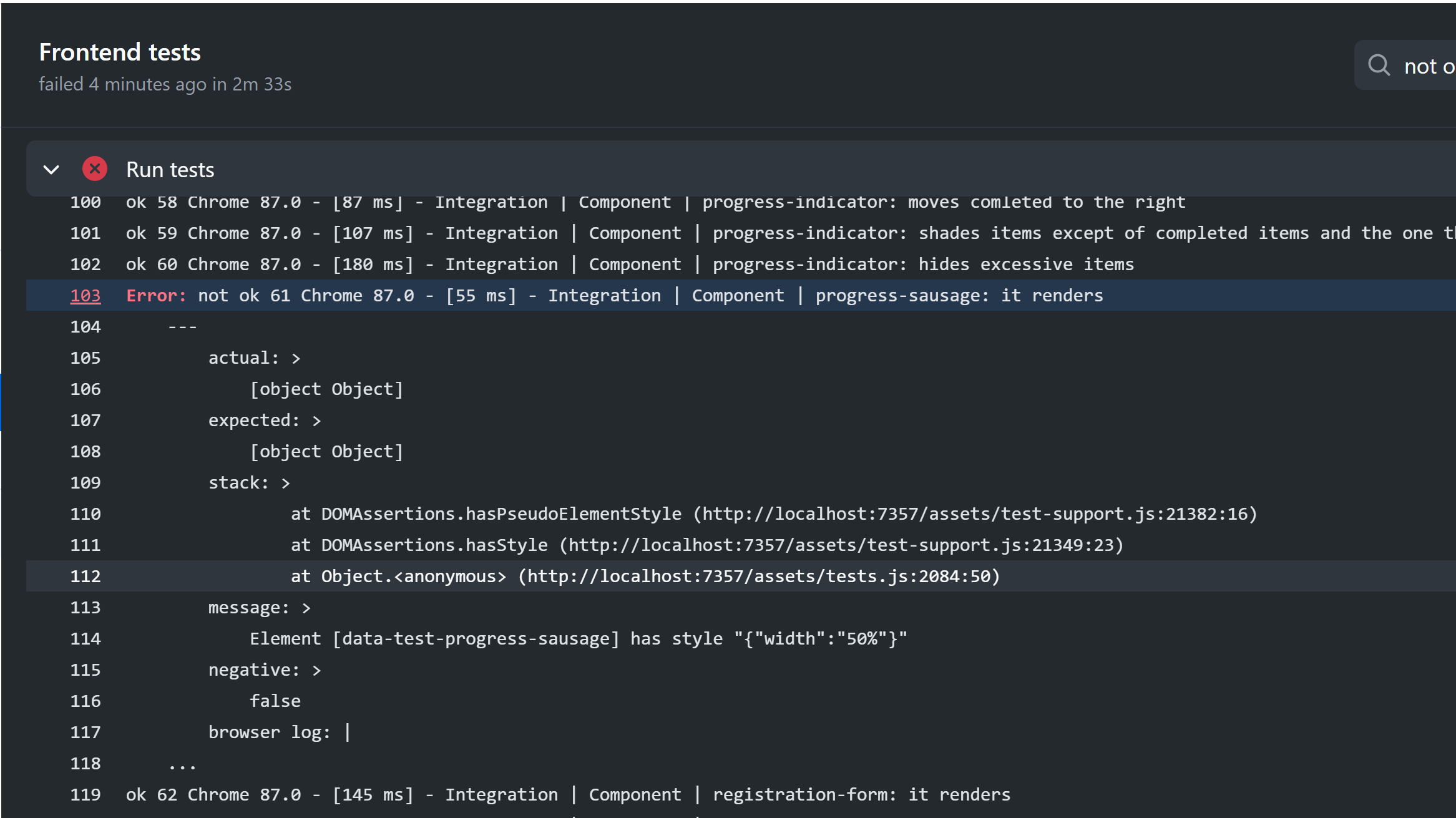 Hasstyle Unuseful Serialization In Ci · Issue 946 · Mainmatterqunit Dom · Github