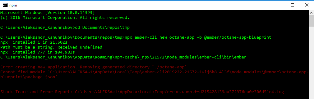 failed when used this blueprint on windows · Issue #88 · ember-cli/ember-octane-blueprint · GitHub