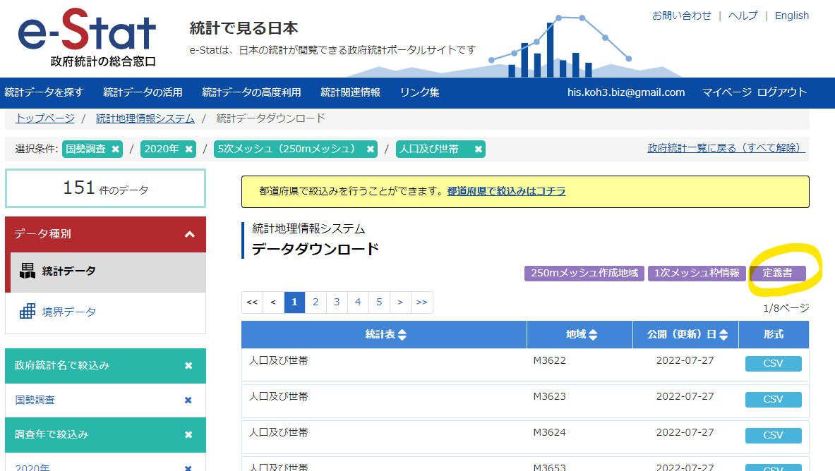 GitHub - hiskoh/japan-mesh-population: 日本の国勢調査 人口メッシュデータのリストデータ（人口値の採録されたデータ）のe-StatAPIでの一括取得