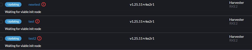 [BUG] Stuck on "Waiting for viable init node" · Issue #42192 · rancher/rancher · GitHub