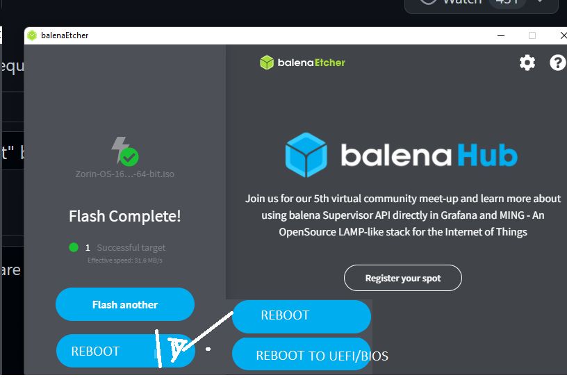 Feature request: add "reboot" button next to "flash another" · Issue #3817 · balena-io/etcher ...