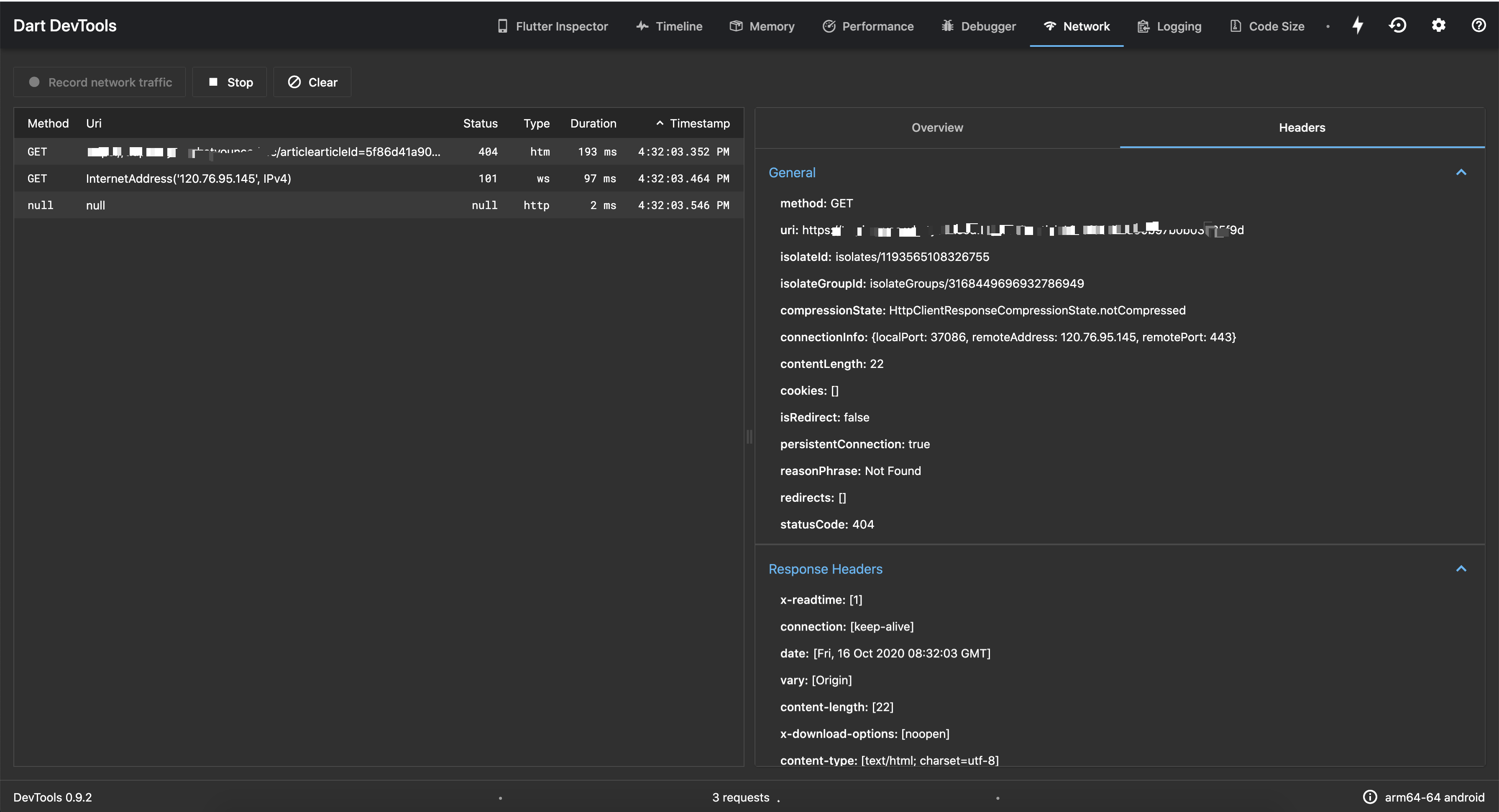 Handle HTTP body events in the network and timeline pages · Issue #2335 · flutter/devtools · GitHub