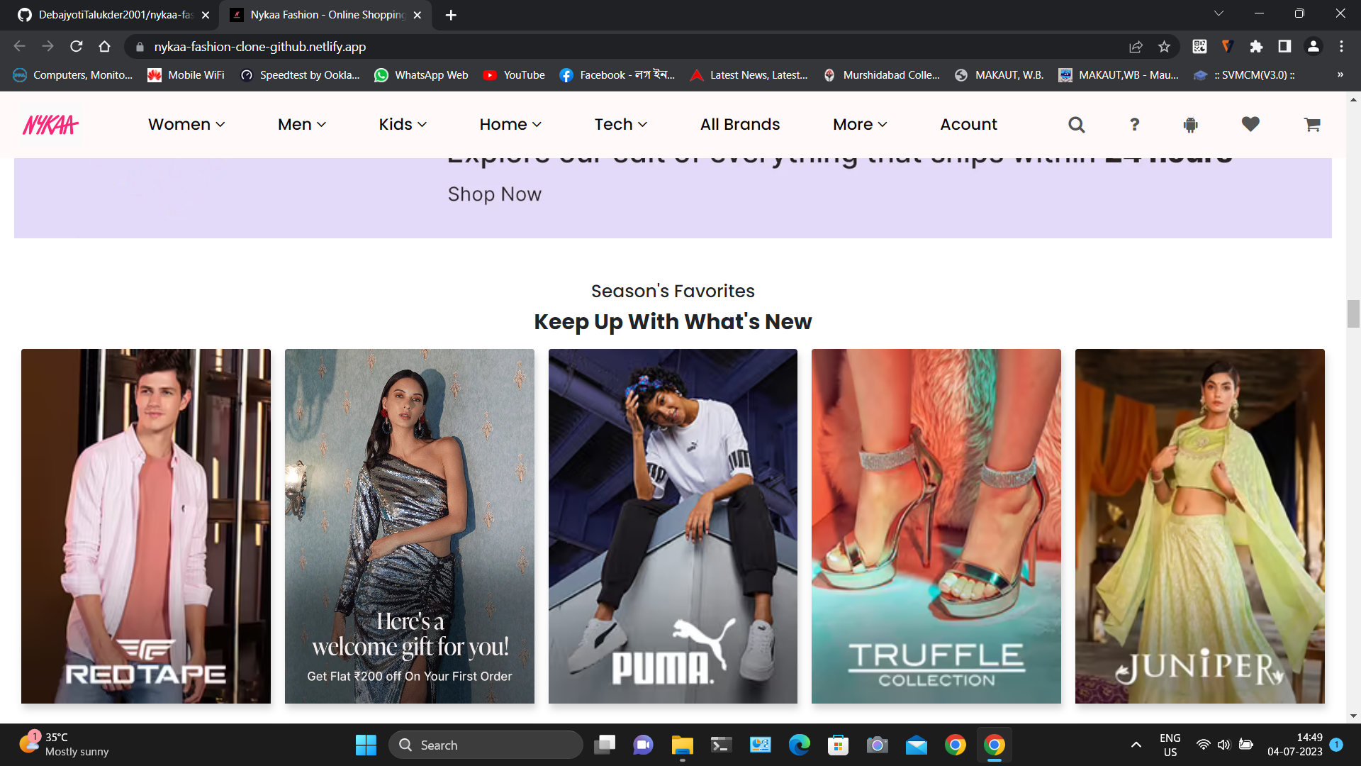 GitHub - DebajyotiTalukder2001/nykaa-fashion-clone.github.io: This is a Clone Website of Nykaa ...