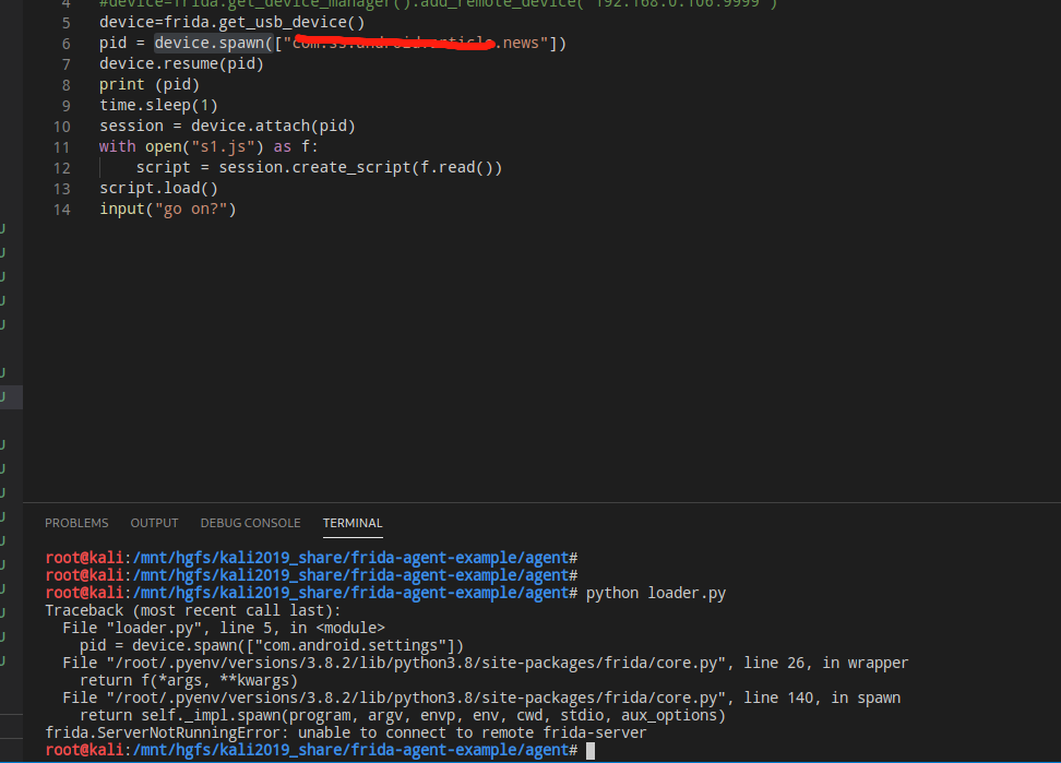 device.spawn error · Issue #1438 · frida/frida · GitHub