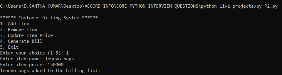 GitHub - santha19/Customer-bills-generate: Created a Customer Bill ...