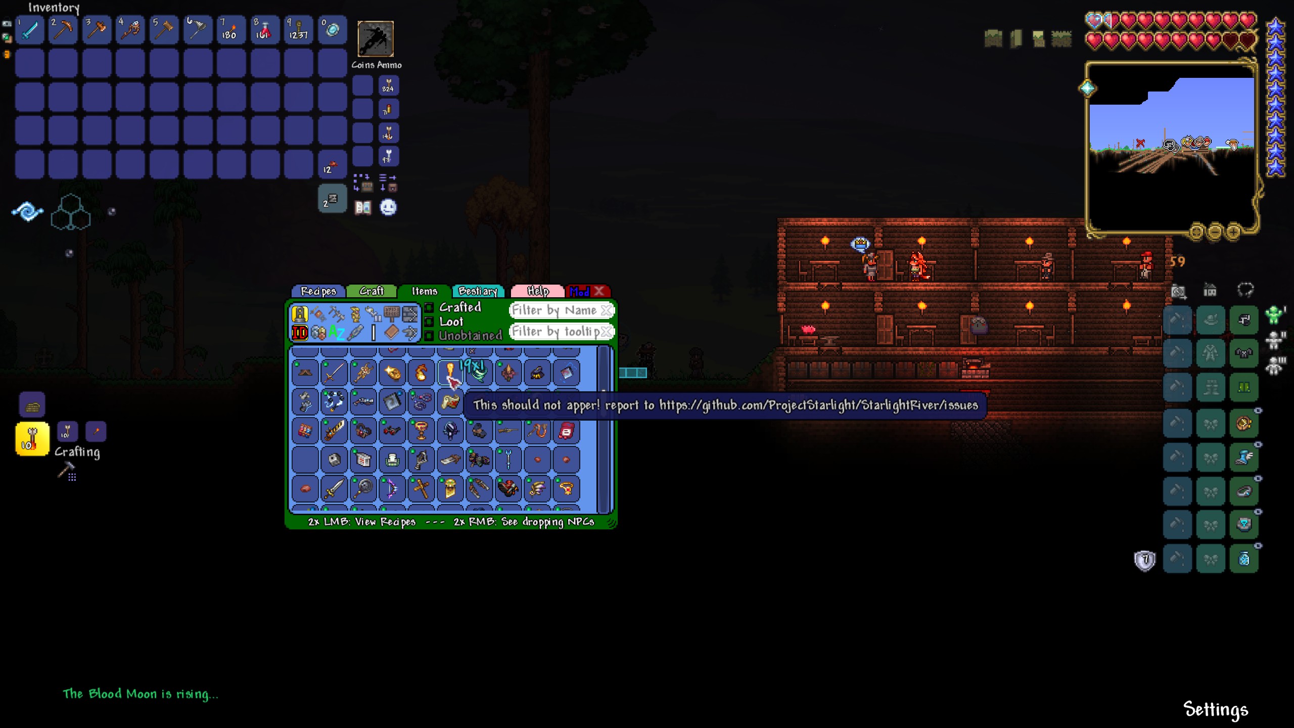 [Bug] Debug items and Items labelled "This should not appear!" can be found in Recipe Browser ...