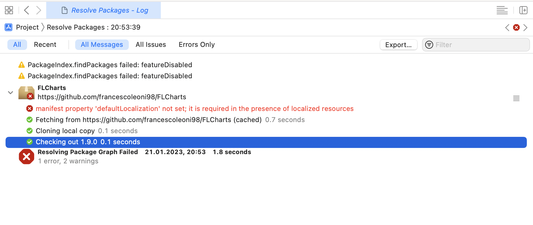Error when adding a spm package · Issue #61 · francescoleoni98/FLCharts · GitHub