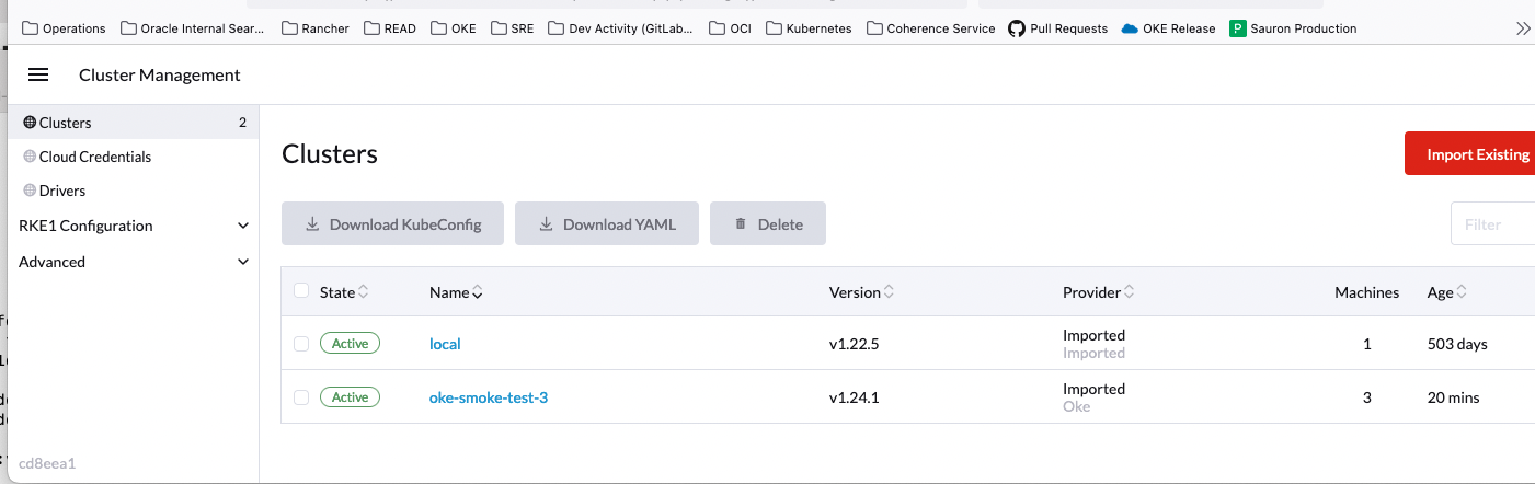 [BUG] [UI] new downstream clusters provisioned by OKE driver not visible in UI until fully ...
