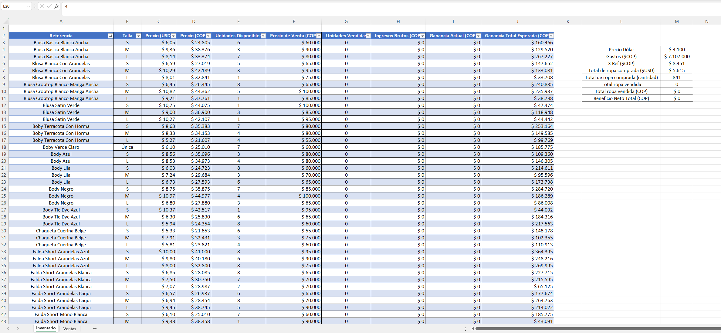 GitHub - johanh-1/Emprendimiento_Ropa: Herramienta realizada para un emprendimiento de ropa que ...