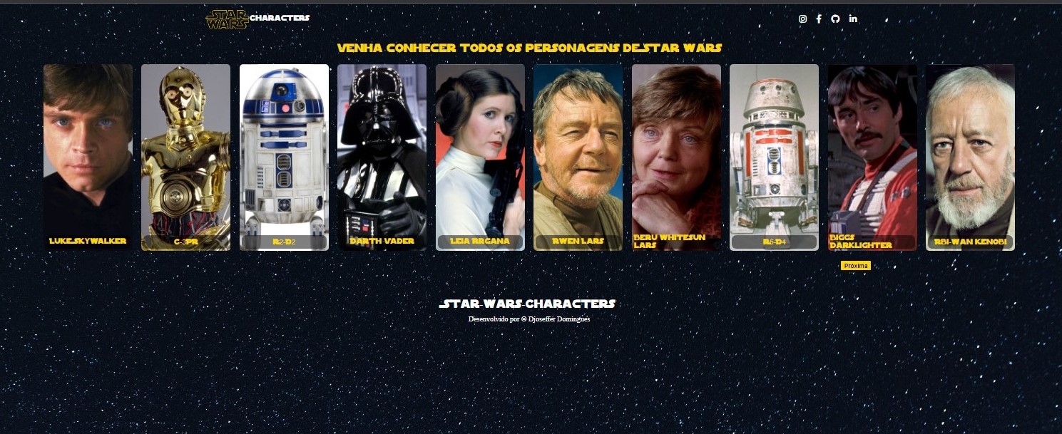 GitHub - Djoseffer/Star-Wars-Characters: Site construído com javascript, css e html, utilizando ...