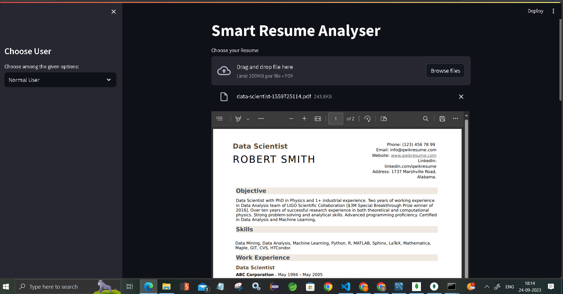Github Sabari1008resumeanalyzer