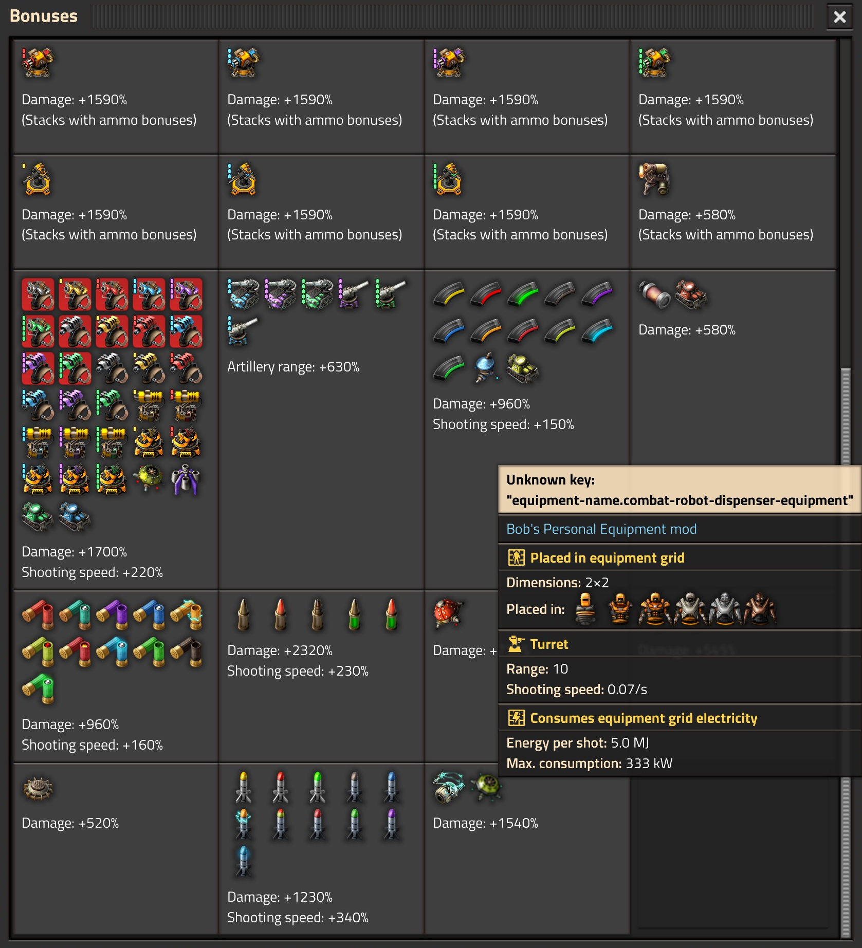 Missing string: Combat Robot Dispenser Equipment · Issue #112 · modded-factorio/bobsmods · GitHub