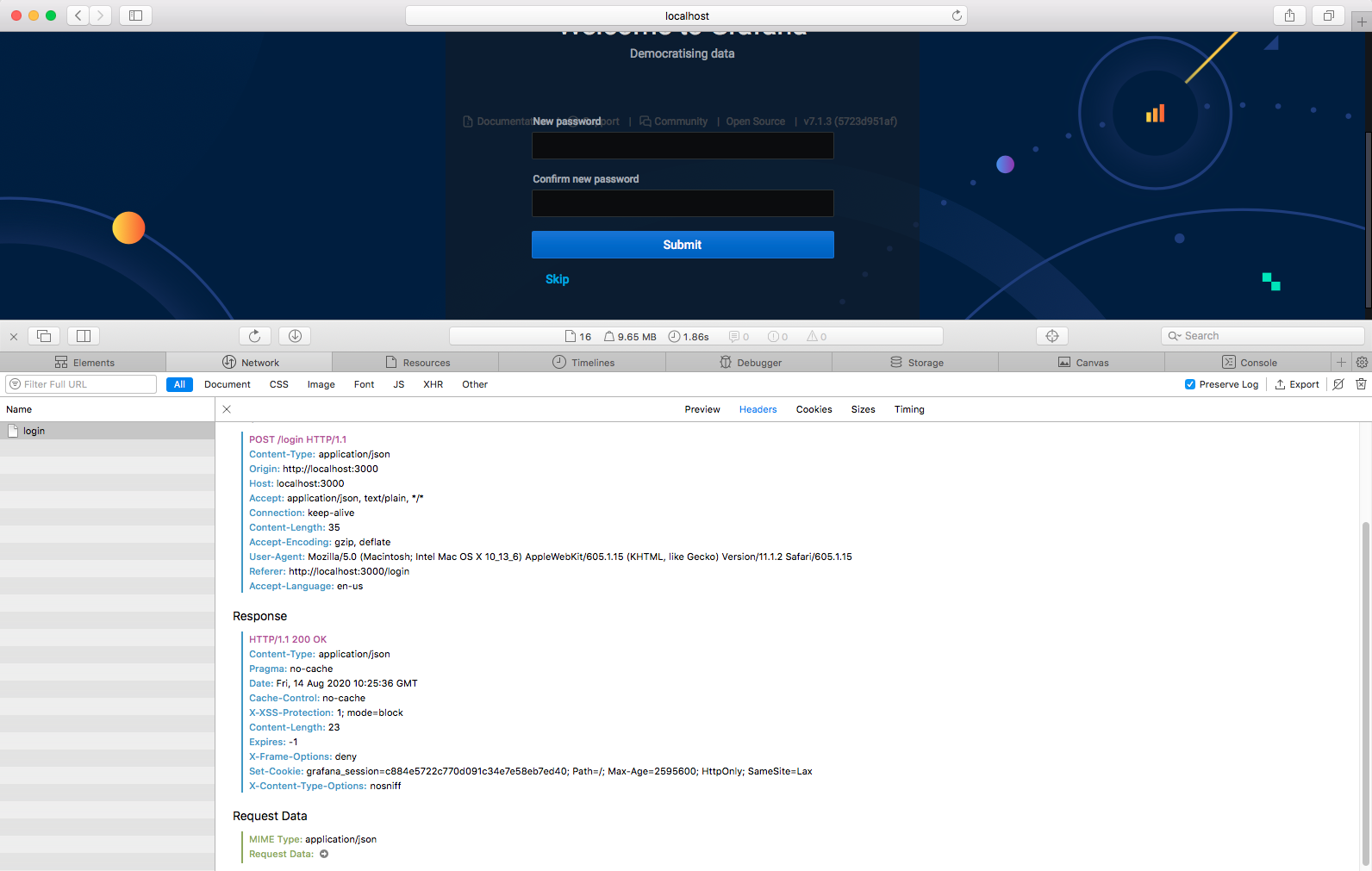 Can Not Login In 713 With Safari 1112 · Issue 27007 · Grafanagrafana · Github
