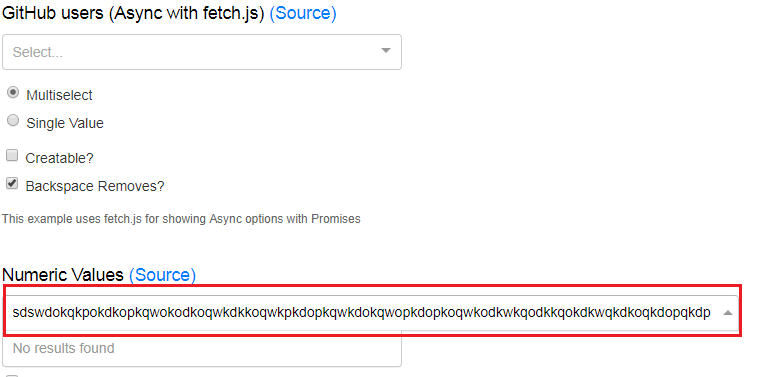 When Continuously Typing Without Space Width Of Select Box Is Expanding 