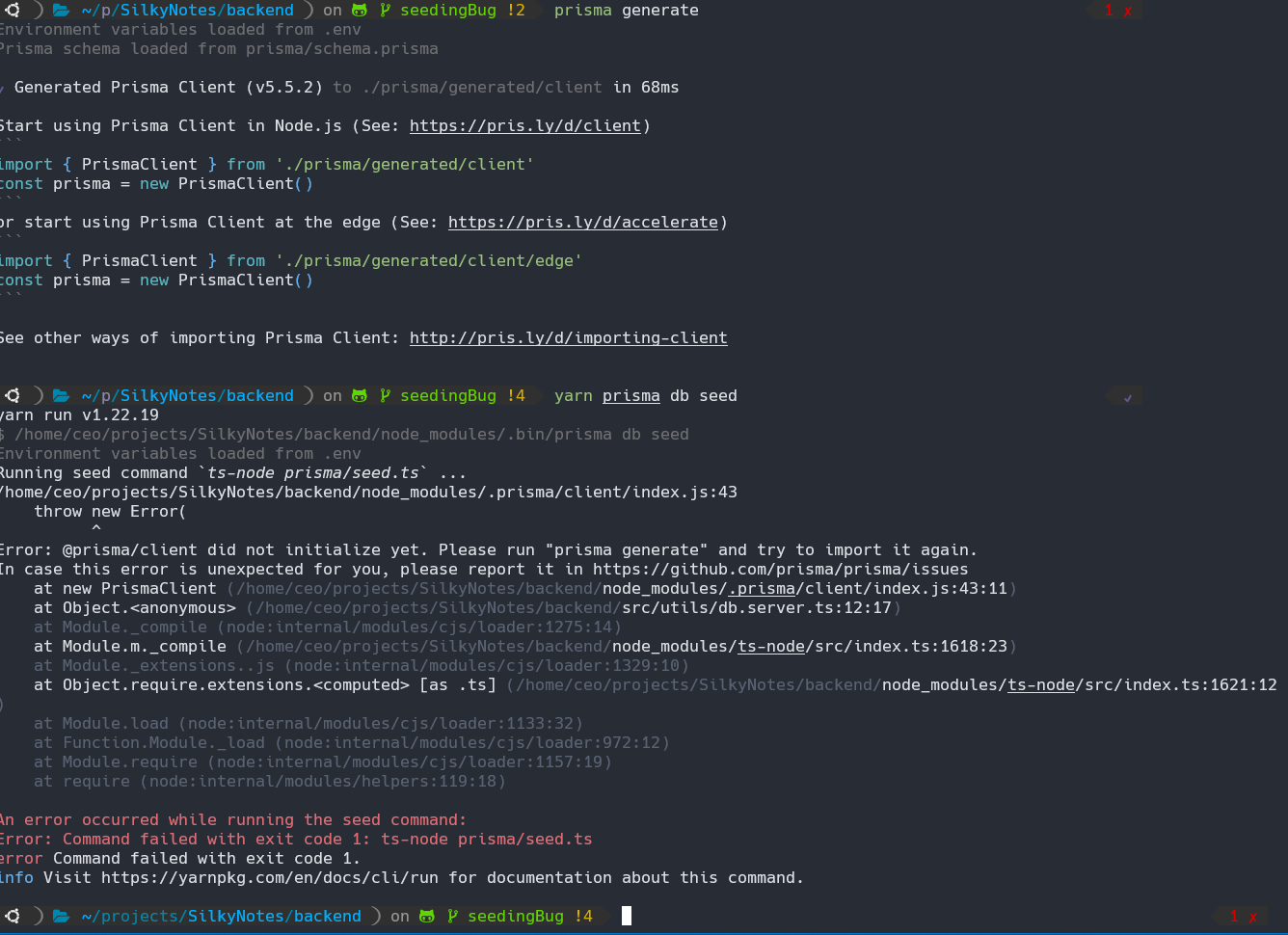 Running "npx prisma db seed" after updating to 3.10.0 returns an error · prisma prisma ...