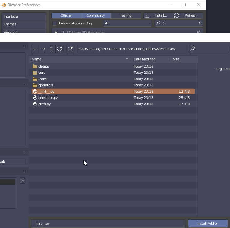 Cant install (WINDOWS) · Issue #372 · domlysz/BlenderGIS · GitHub