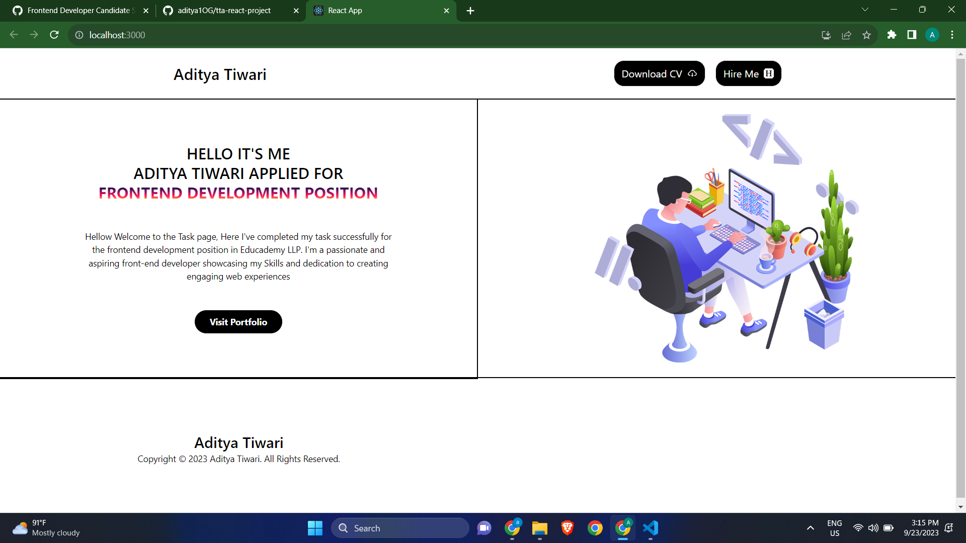 Frontend Developer Candidate Screening Exercise · GitHub