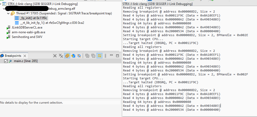 Setting breakpoint at Reset_Handler stalls in fpu init · Issue #540 · eclipse-embed-cdt/eclipse ...