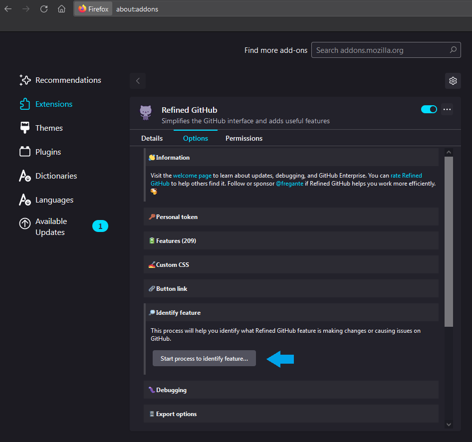 "Identify Feature" · Issue #6599 · refined-github/refined-github · GitHub