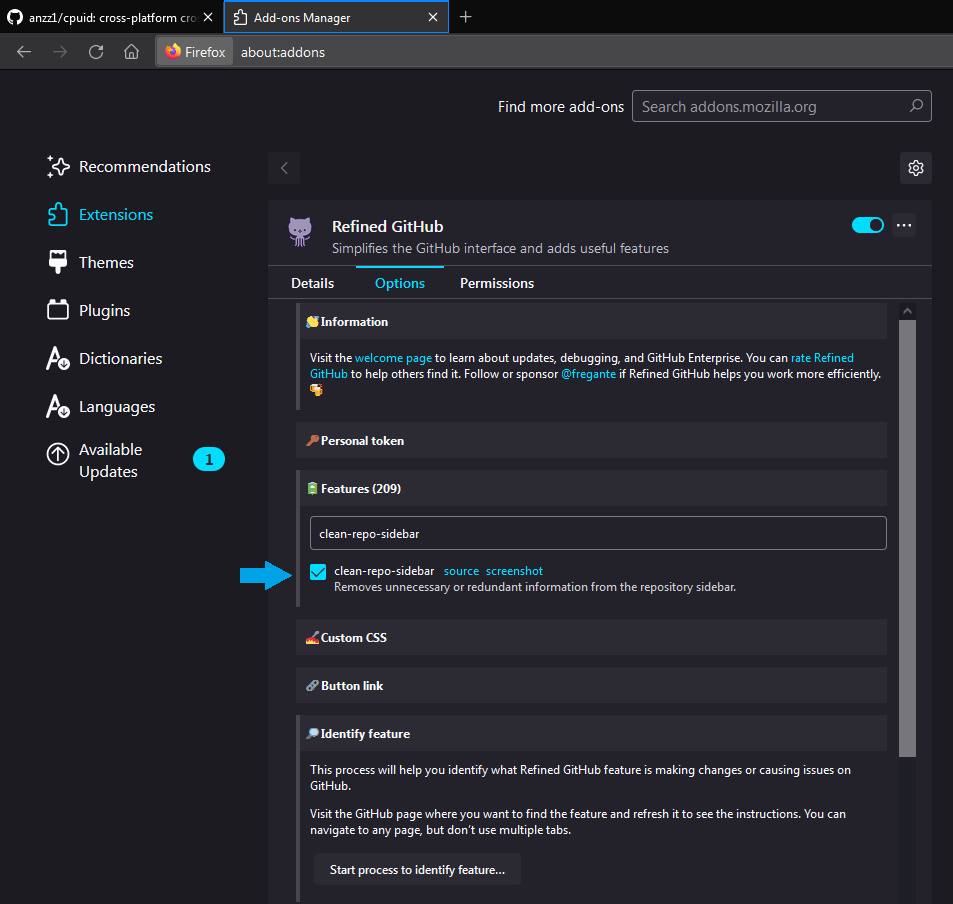 "Identify Feature" · Issue #6599 · refined-github/refined-github · GitHub