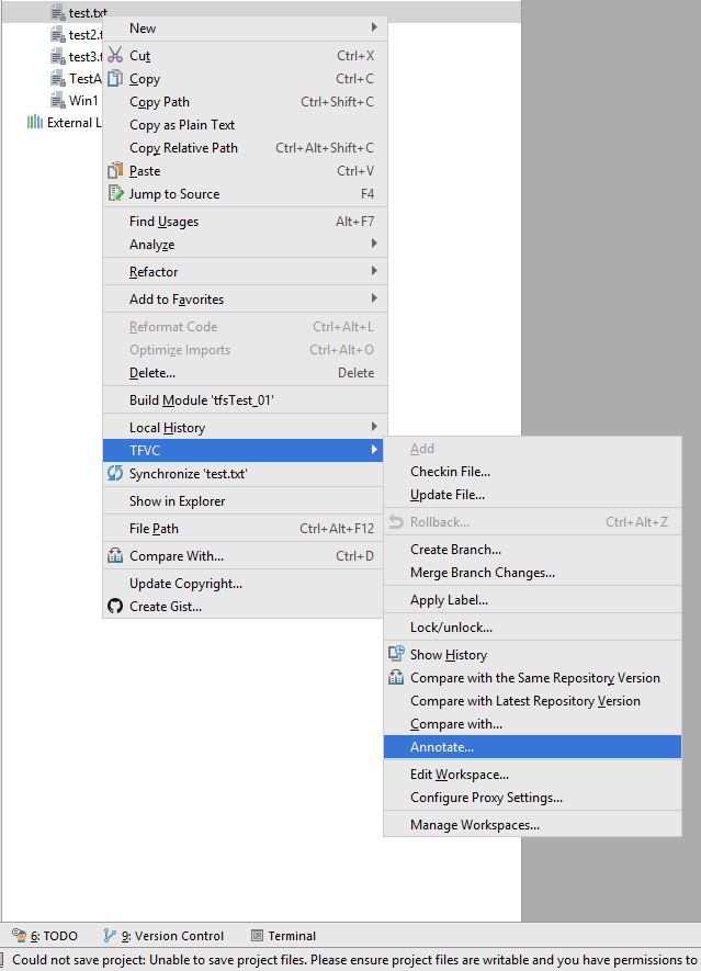 TFVC: Annotate in Android studio · Issue #51 · microsoft/azure-devops-intellij · GitHub