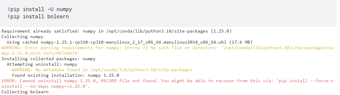 Installing problem · Issue #82 · erdogant/bnlearn · GitHub