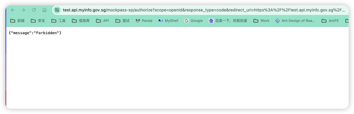 work failed. {"message":"Forbidden"} · Issue #3 · singpass/myinfo-demo-app-v4 · GitHub