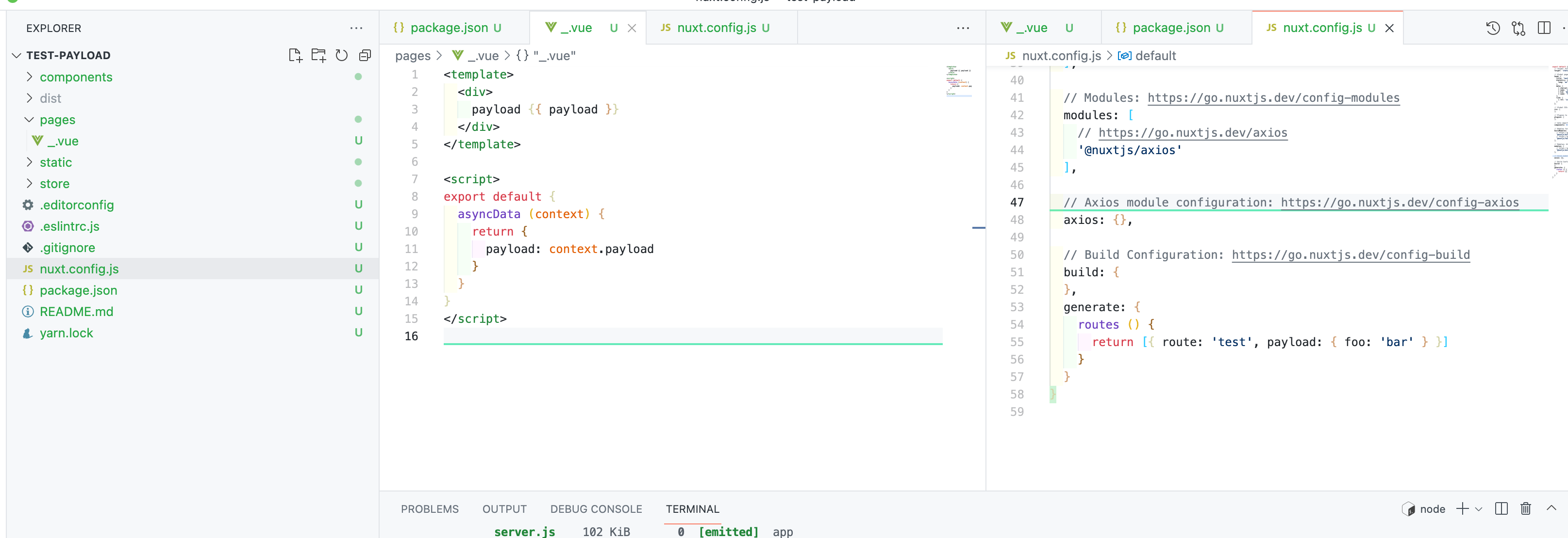 Payload Data Is Disappearing On Page Load Nuxt Generate Nuxt Start · Issue 10069 · Nuxtnuxt