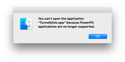 Unable to launch on OS X 10.11: "PowerPC applications are no longer ...