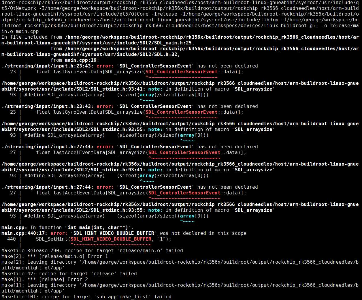 Rockchip platform issue,qmake cross Compilation Issues · Issue #1067 · moonlight-stream ...