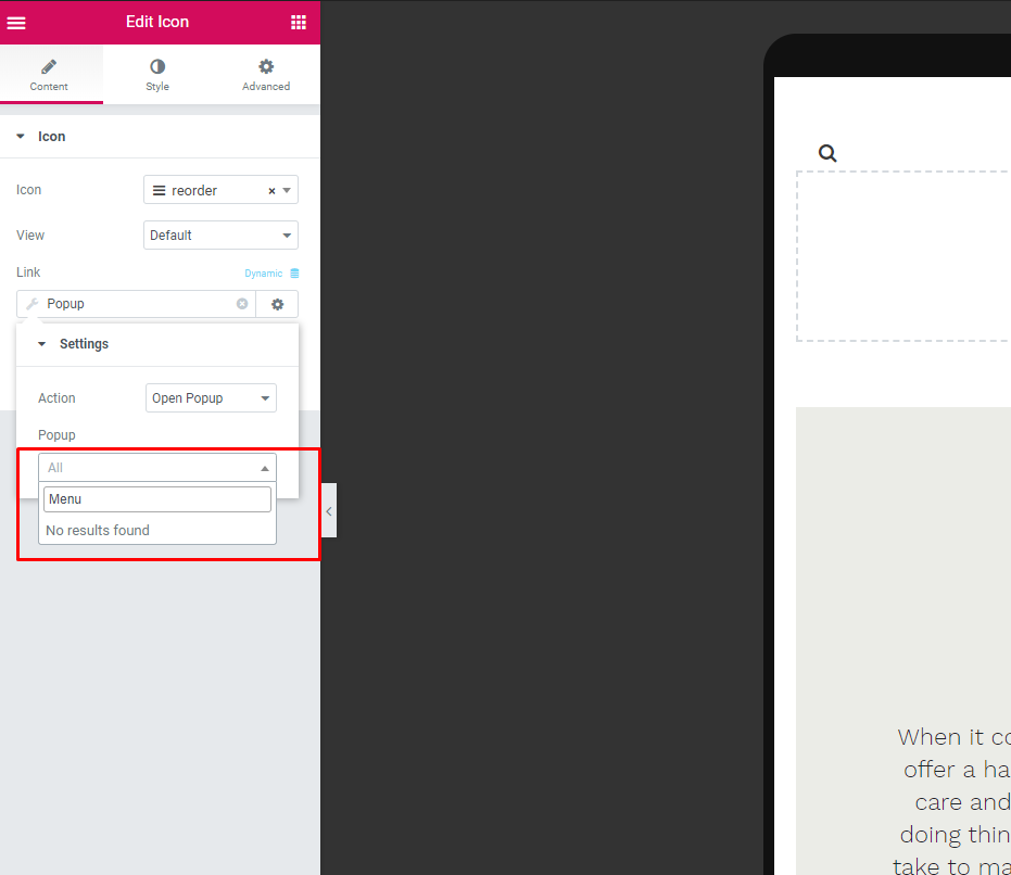 No Results Found in Dynamic Pop up · Issue #6985 · elementor/elementor ...