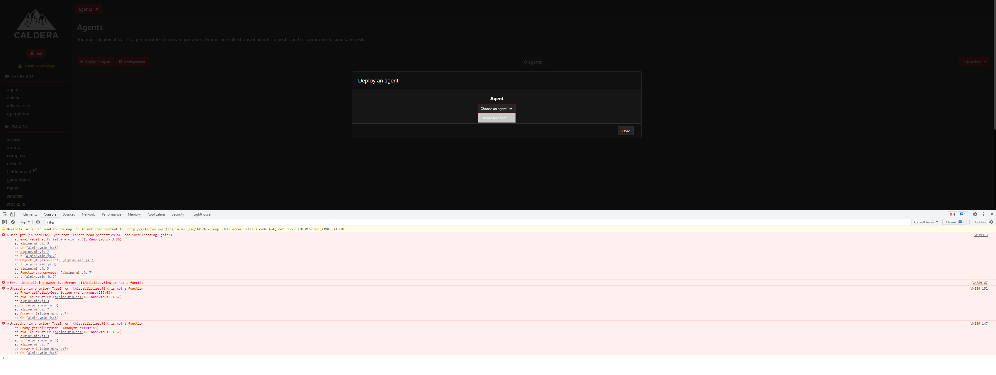 Agent options not loading · Issue #2388 · mitre/caldera · GitHub