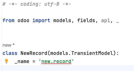 Cannot resolve symbol on new model · Issue #419 · odoo-ide/pycharm-odoo · GitHub