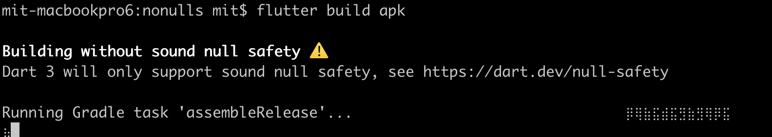 Flutter Tool Warn About Dart 3 Only Allowing Sound Null Safety · Issue 2411
