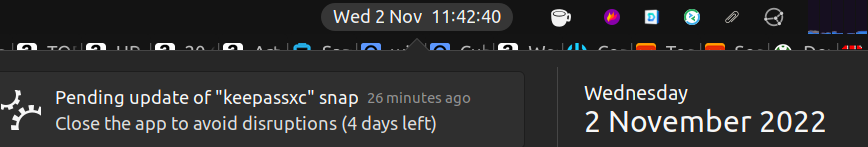 Keepassxc Snap Wont Update To 274 While Chrome Brave Browser Extension Enabled Ubuntu 21 