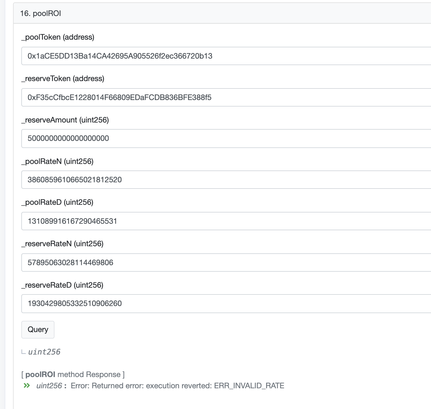 ERR_INVALID_RATE on poolRoi breaks Display of Protected Positions · Issue #555 · bancorprotocol ...