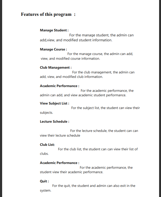 GitHub - ayushkr012/College-Management-System: Features of this program ...