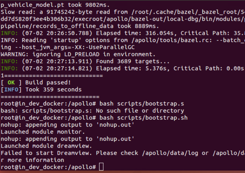 Failed to start Dreamview · Issue #9081 · ApolloAuto/apollo · GitHub