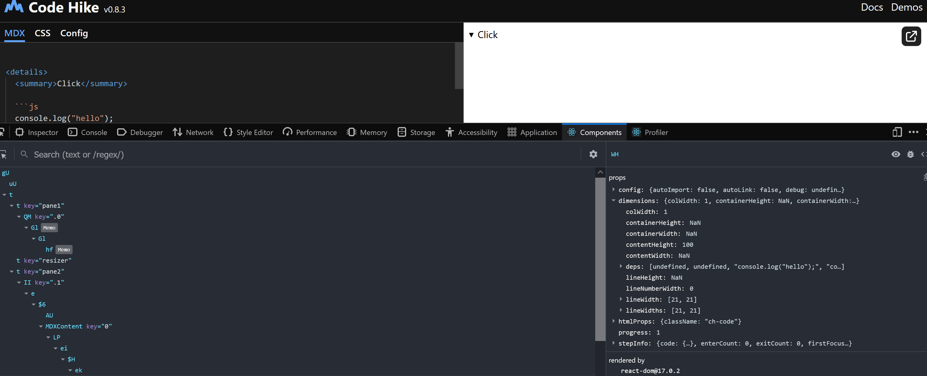 Markdown Code Inside `details` Tag Not Displayed In Firefox · Issue 372 · Code Hike Codehike