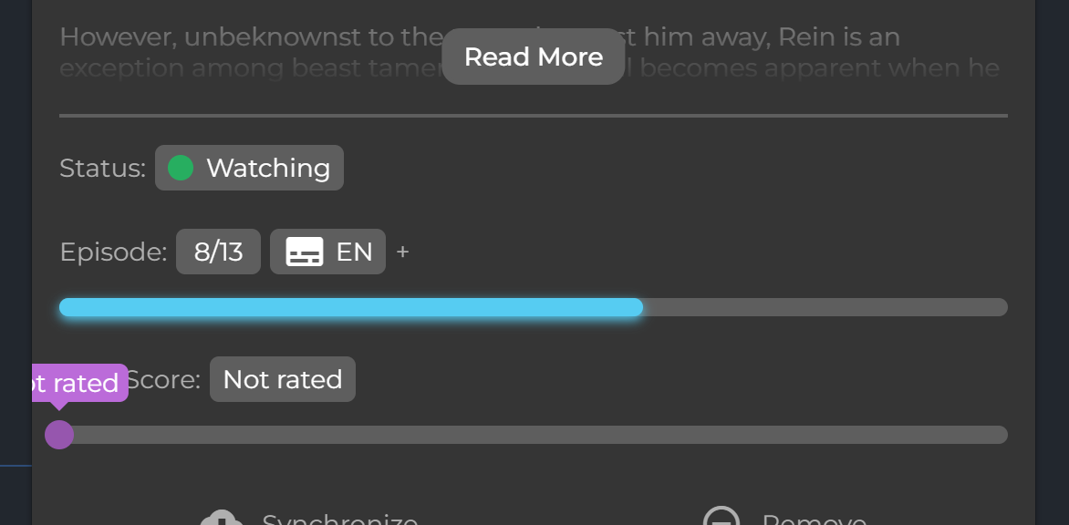 Anime Page Rating Slider Tooltip Overflowing Off Page When At 0 Or 10 · Issue 1467 · Malsync 8139