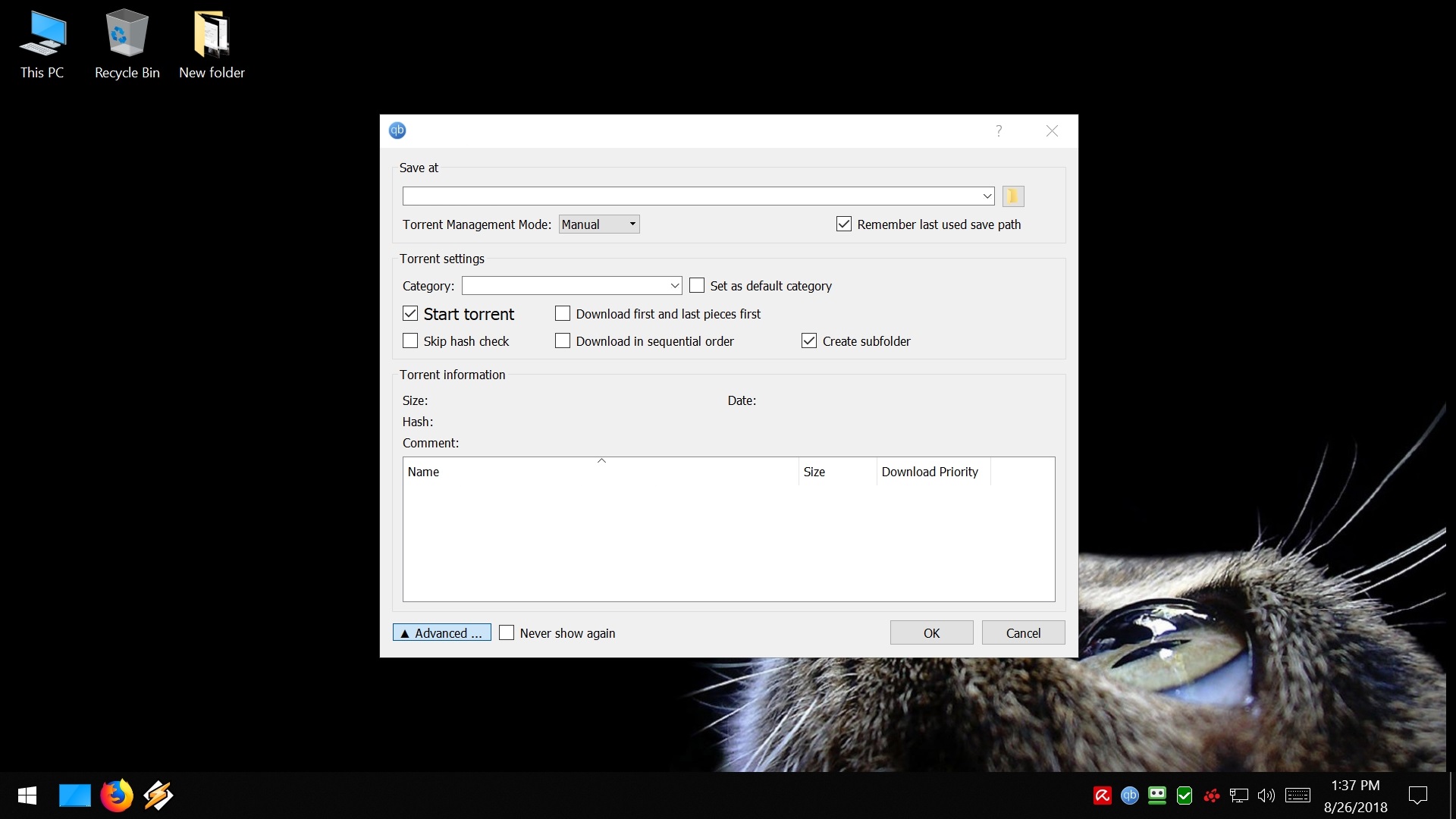 Change "Add new torrent" dialog layout · Issue #9359 · qbittorrent/qBittorrent · GitHub