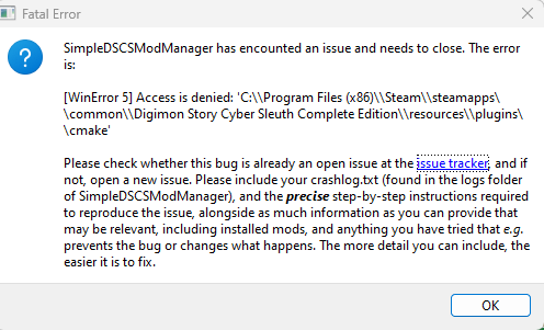 [Bug] Backup tries to restore file that shouldn't exist · Issue #26 · Pherakki ...